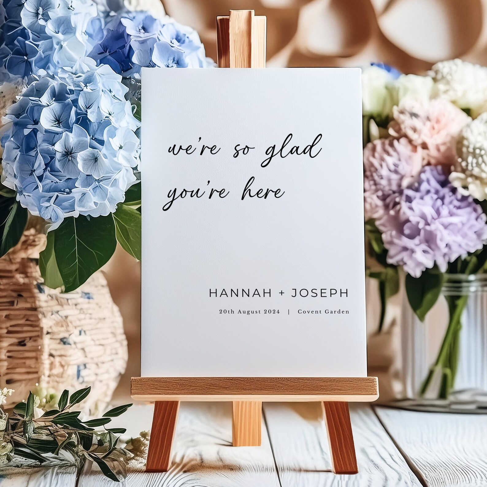 Table Sign Mockup Wedding Sign Mockup Welcome Sign Mockup Easel Mockup ...