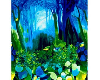 Forest fabric | Etsy