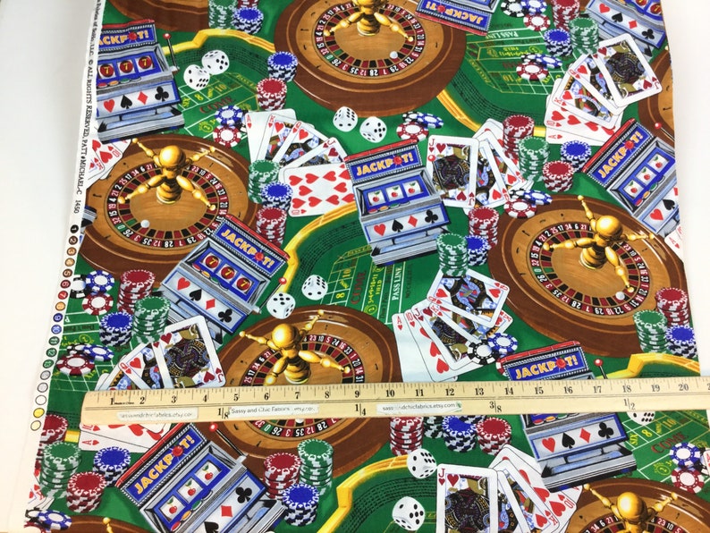 Casino Green Fabric Timeless Treasures Fabrics 100% | Etsy
