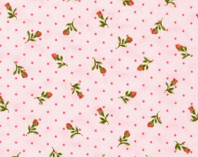 1/2 Yard Small Roses Dot Baby Pink Fabric - Etsy