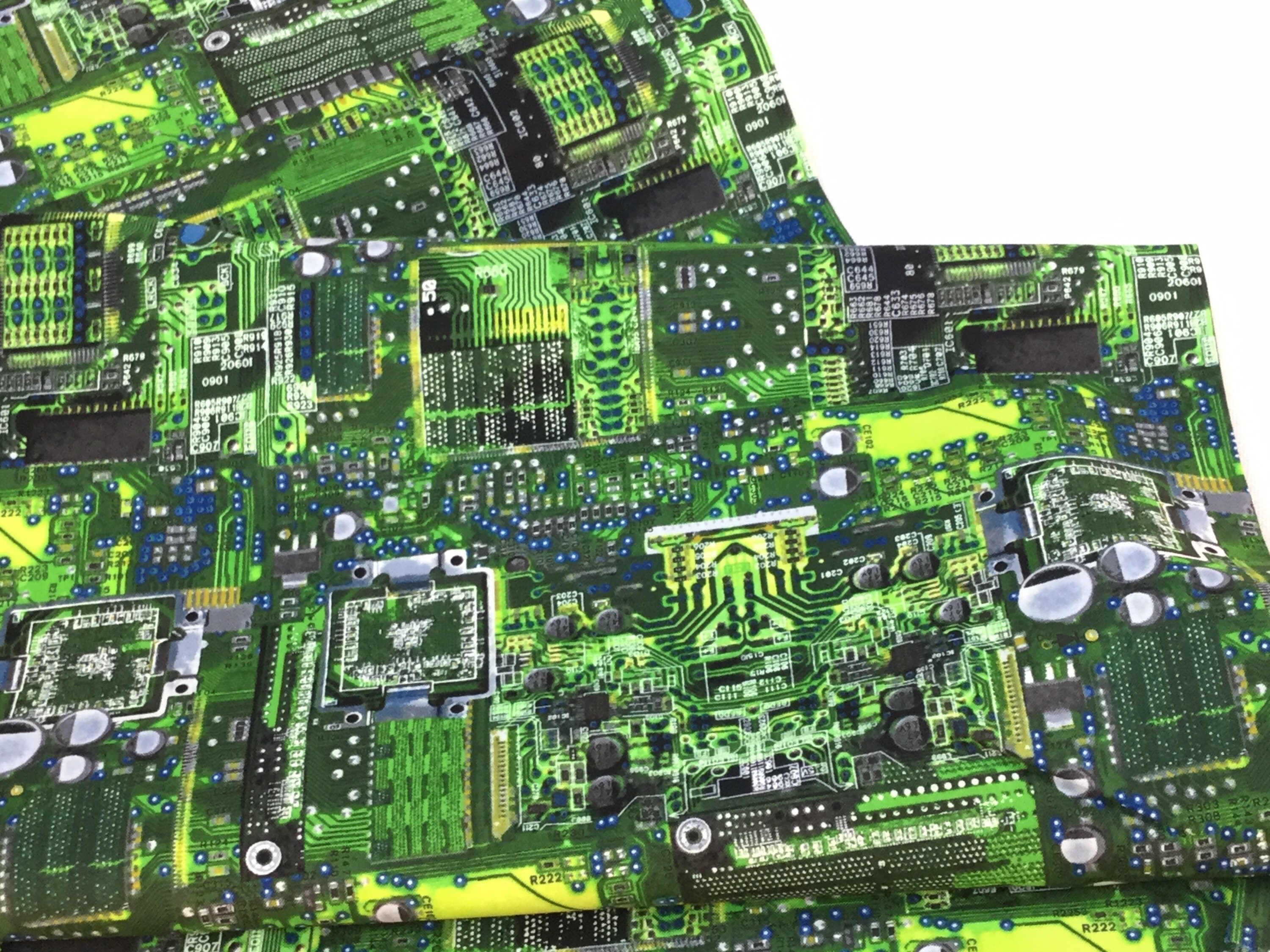 Circuit Board Green Fabric Timeless Treasures Fabrics 100% - Etsy UK