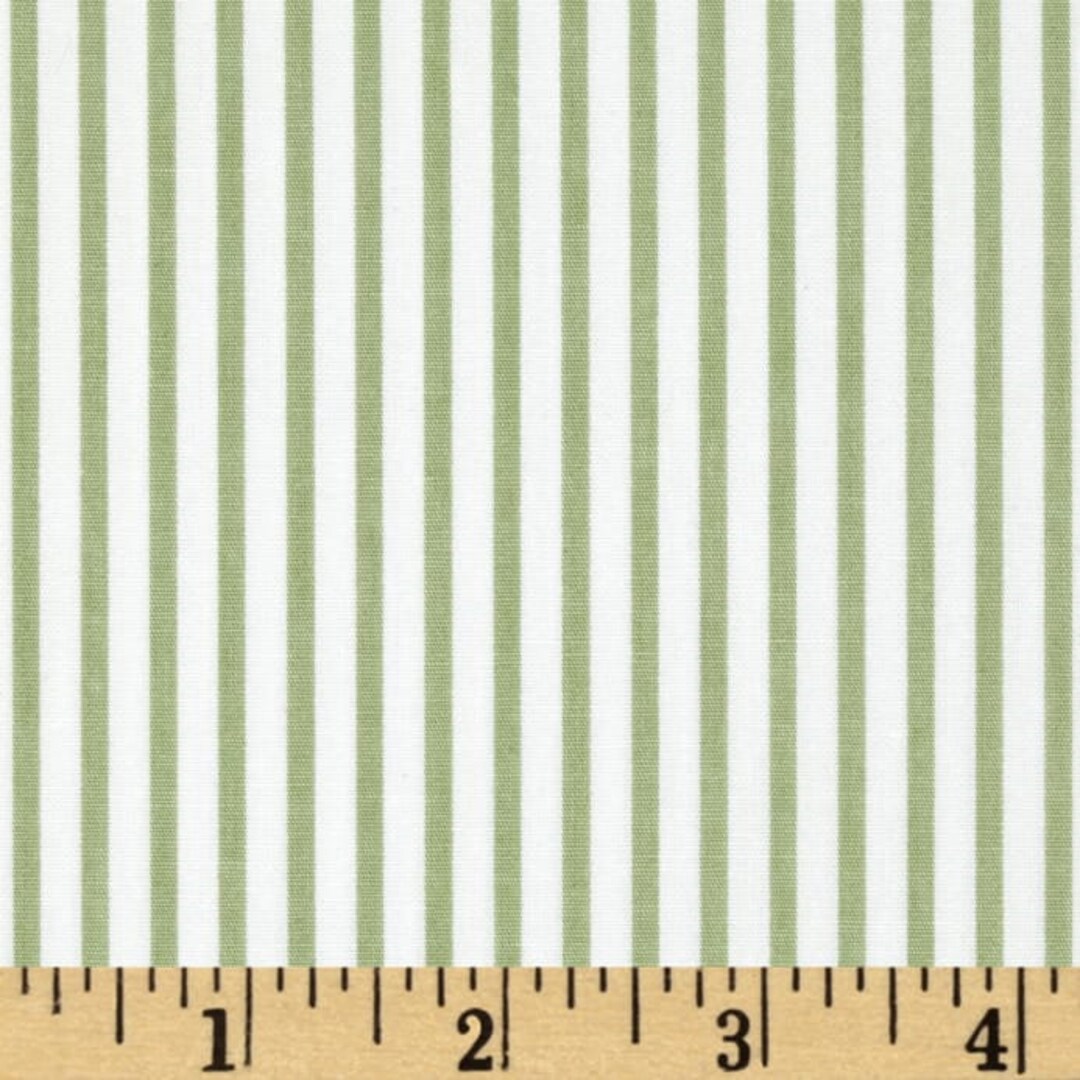Petite Basics Mini Stripe Sage Color ~ Sevenberry Collection for Robert ...