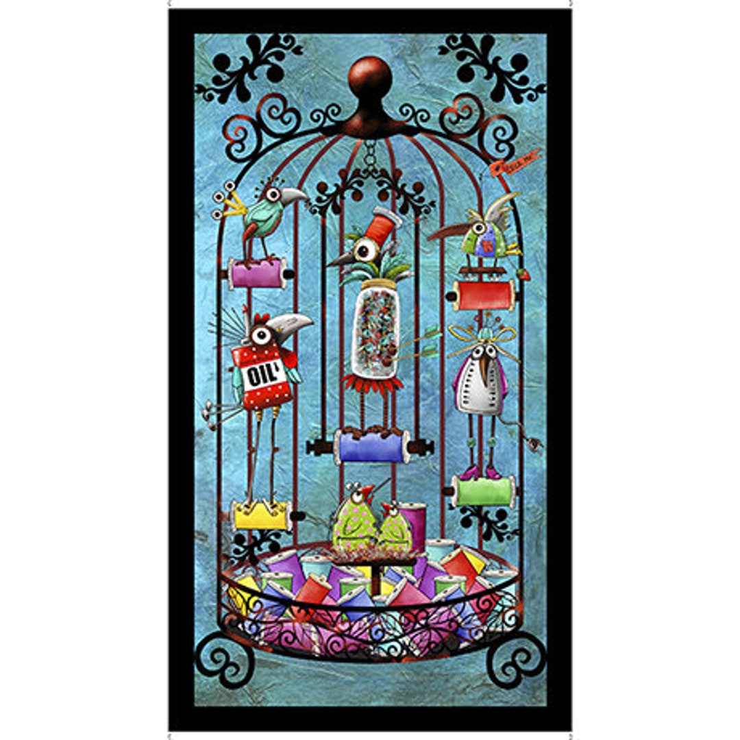 24" Steampunk Stitchery Panel, 100% Cotton Fabric ~ Steampunk Stitchery ...