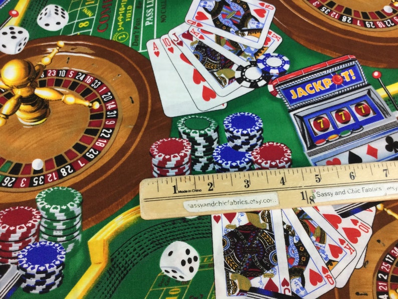 Casino Green Fabric Timeless Treasures Fabrics 100% | Etsy
