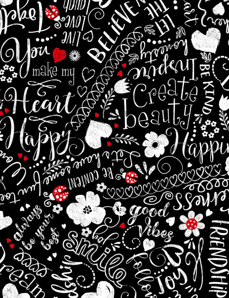 Happy Scribble Words Black Color ~ You Make My Heart Happy Collection ...