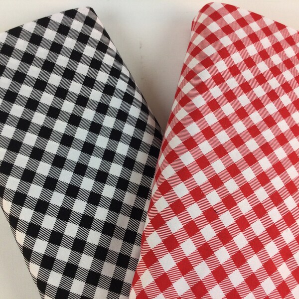 Red Black Gingham Fabric - Etsy