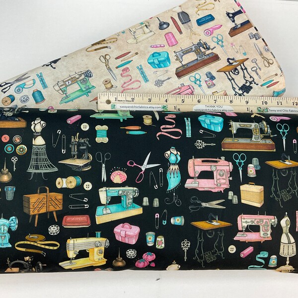 Sewing Theme Fabric - Etsy