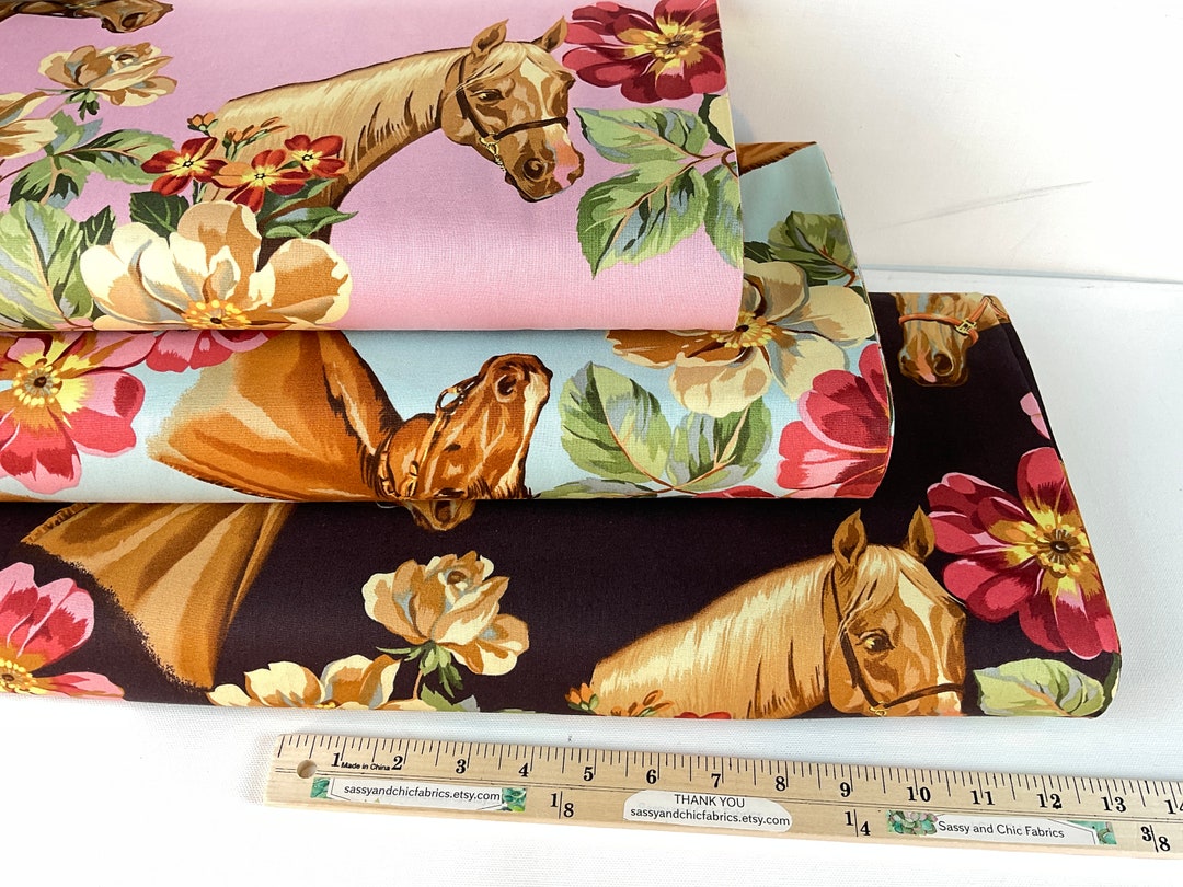Blossom Stables 3 Colors: Plum / Pink / Sky Cotton Fabric ~ Blossom ...