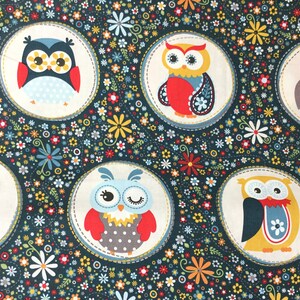 Owl Polka Dot Gray Color Nested Owls Collection for Adornit Fabrics - Etsy