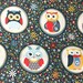 Owl Polka Dot Gray Color Nested Owls Collection for Adornit - Etsy