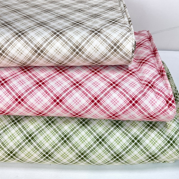 Plaid Cotton Fabric - Etsy