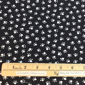 Paw Prints Black Color ~ From Michael Miller Fabrics, 100% Quilting ...
