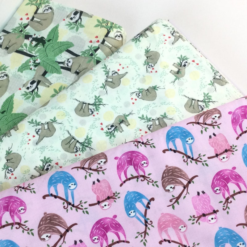 Sloth Fabric - Etsy