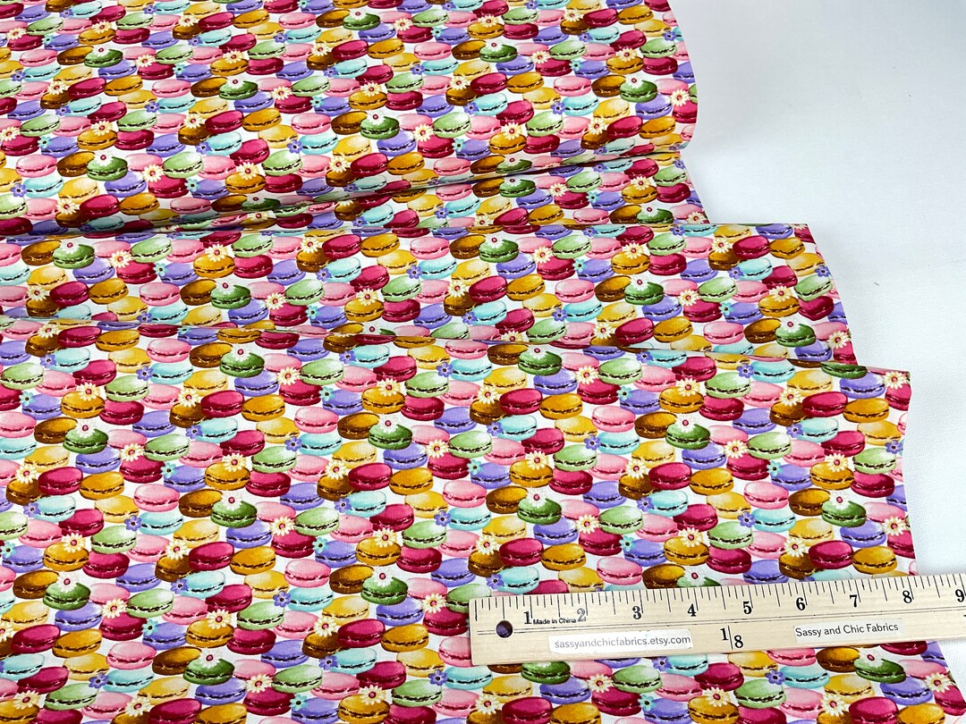 Macaroons Cream 100% Cotton Fabric ~ Sweets &treats Collection by Bella ...