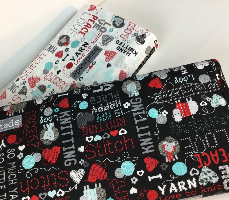 Hand Knitted Words White or Black Fabrics All You Knit is - Etsy