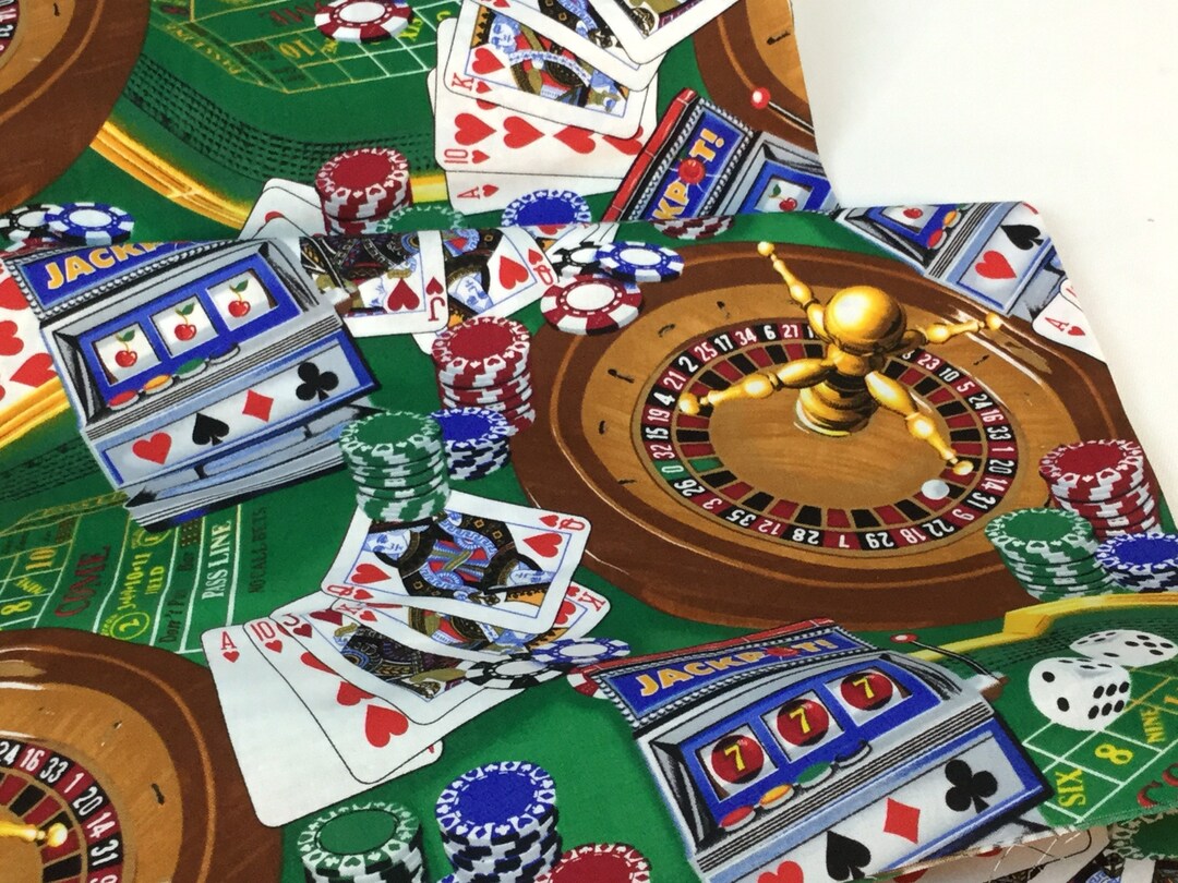Casino Green Fabric ~ Timeless Treasures Fabrics, 100% Quilting Cotton ...
