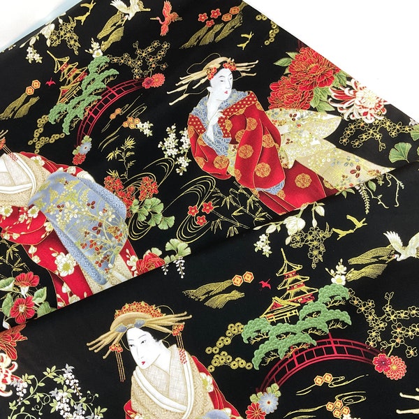 Geisha Fabric - Etsy