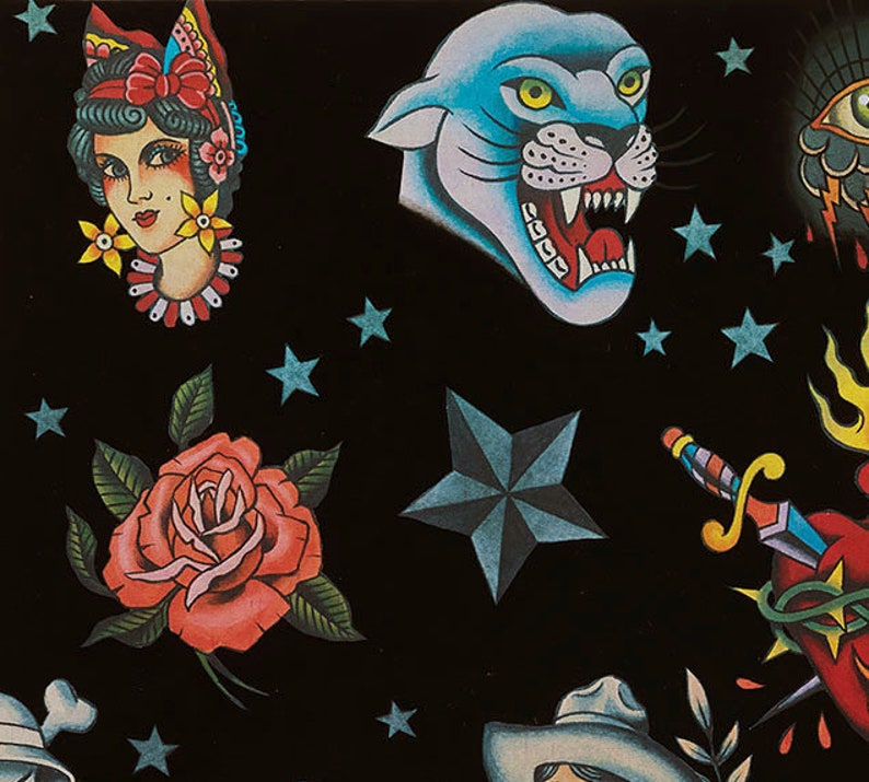 Feathers + Fire Tattoo 2 Colors: Black or Natural Brite, 100% Quilting ...