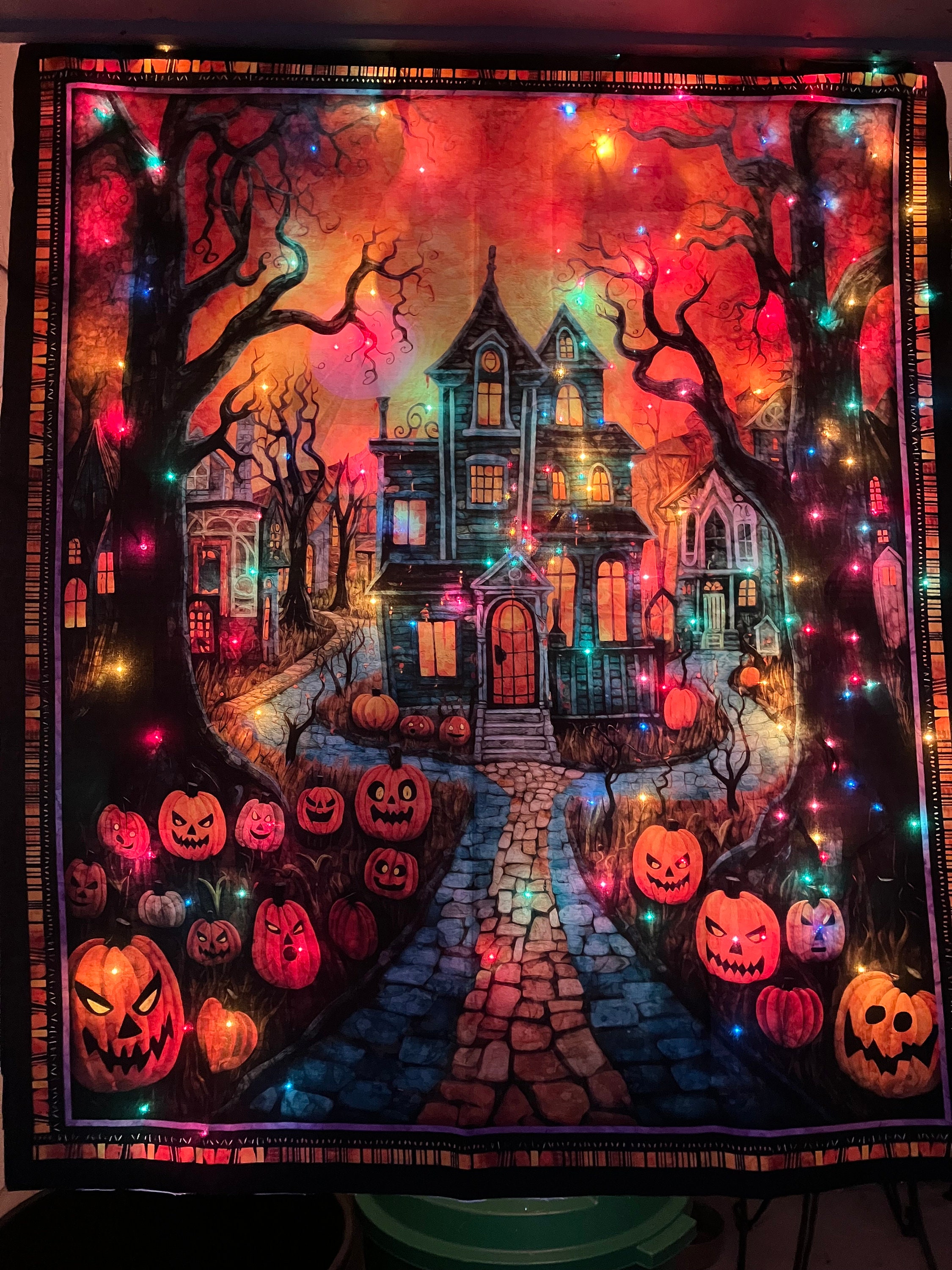 36" Haunted House Panel 100% Cotton Fabric ~ Creepin' It Real ...
