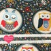 Owl Polka Dot Gray Color Nested Owls Collection for Adornit - Etsy
