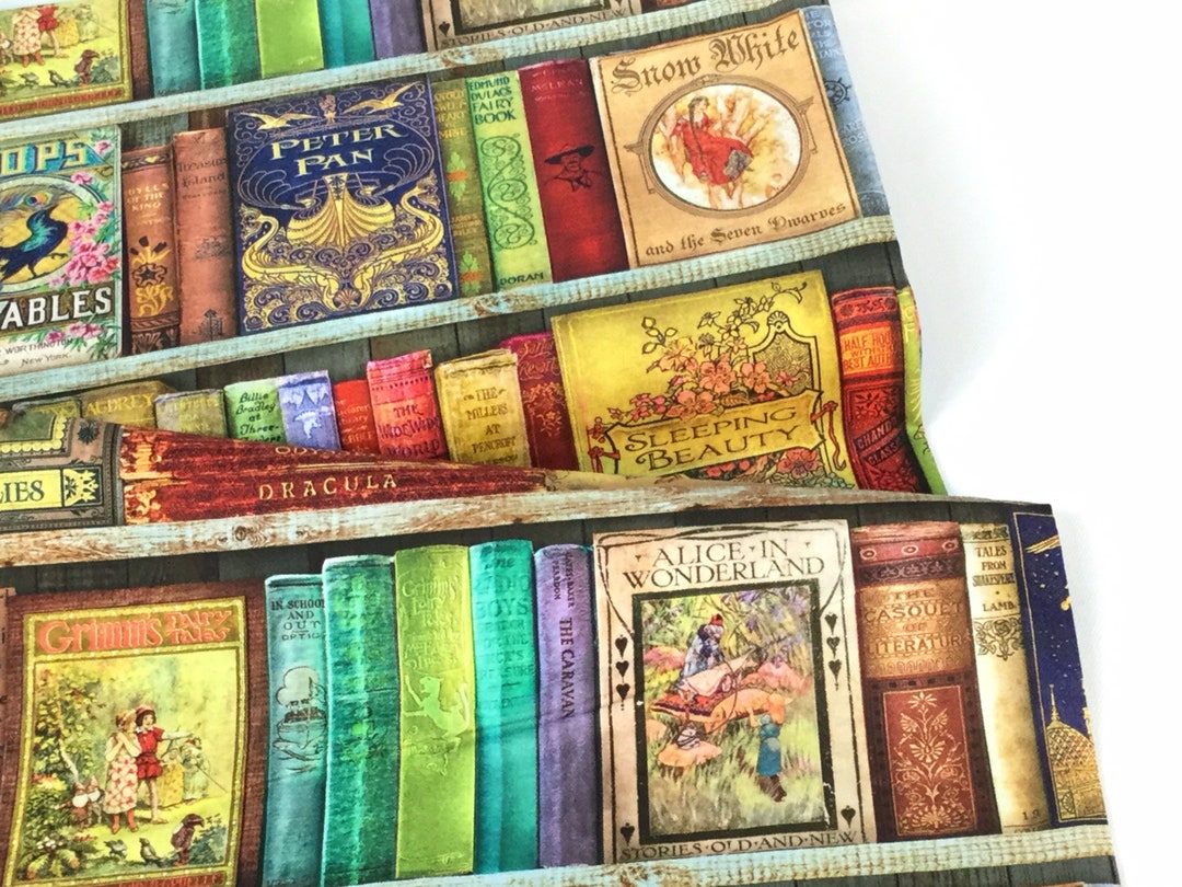Library Books Antique Fabric ~ Library of Rarities Collection by Gary ...