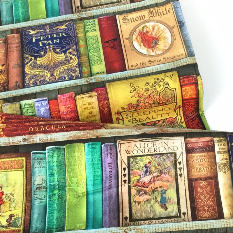 Library Book Fabric - Etsy
