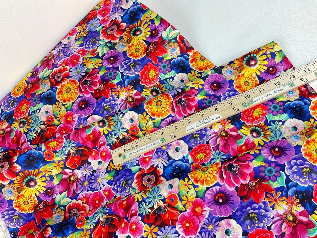 Night Owl Floral Multi Color, 100% Cotton Fabric ~ Night Owls ...