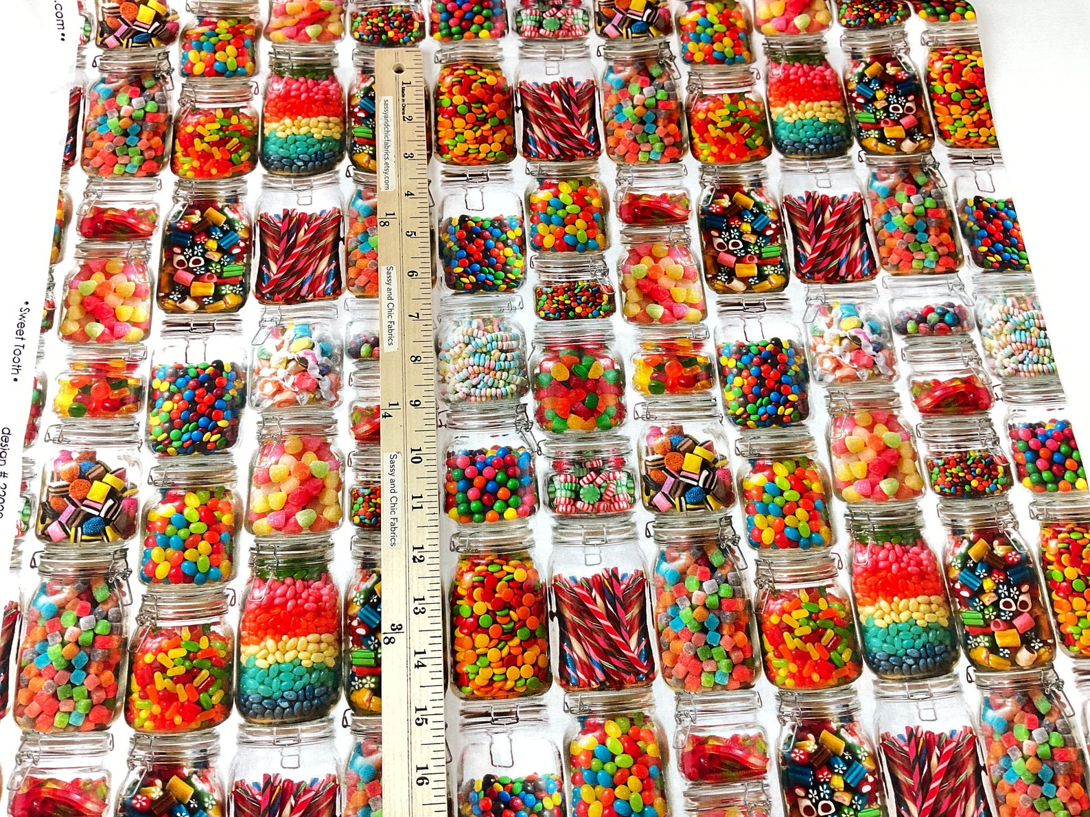 Colorful Candy Jars 100% Quilting Cotton Fabric in Sweet Color ~ Sweet ...