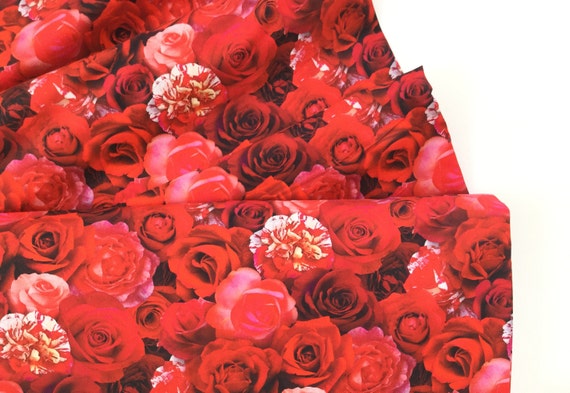 Rose Garden Digital Print Packed Roses Red Color | Etsy