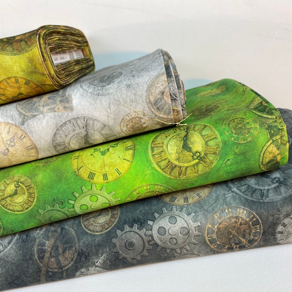 Clock Fabric - Etsy