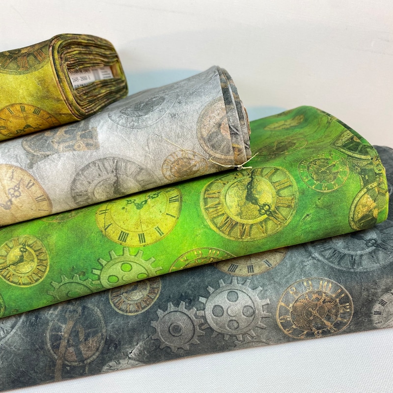Clock Fabric - Etsy