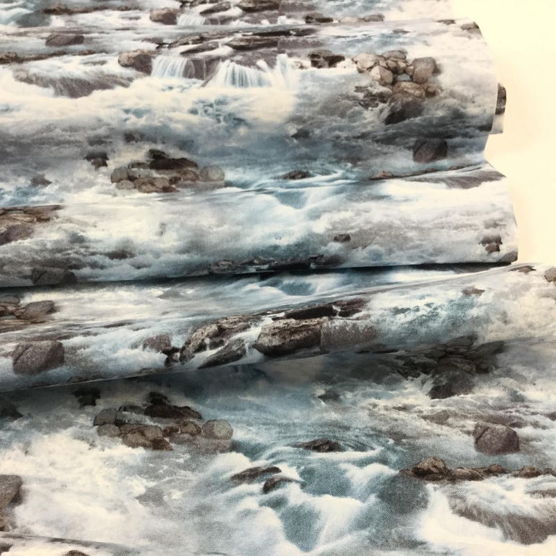 Waterfall Fabric - Etsy