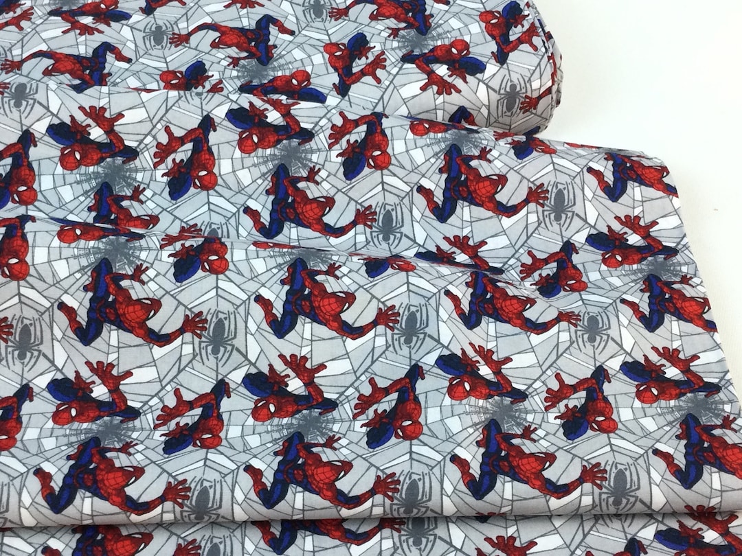 Spiderman Web Crawler Gray Fabric ~ From Springs Creative Fabrics for ...