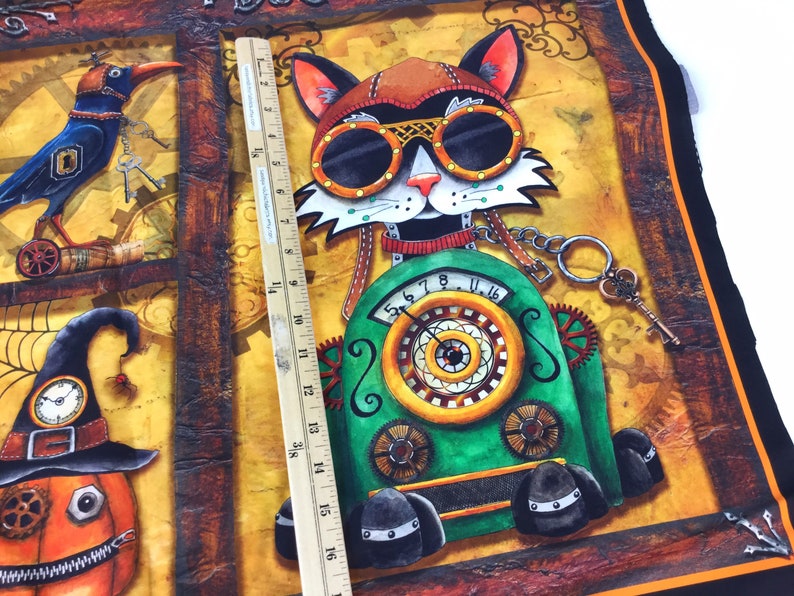 Steampunk Halloween Panel Fabric ~ Steampunk Halloween Collection From ...