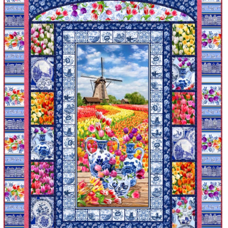 Delft Blue Fabric - Etsy