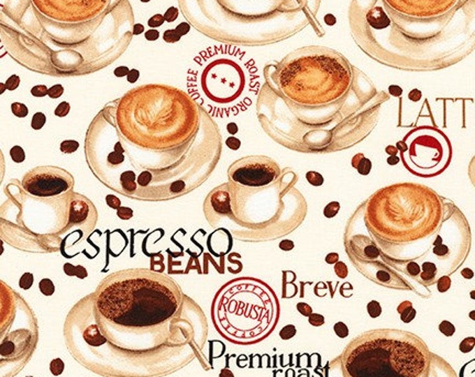 32by44 Remnant Left Coffee Espresso Fabric Metro Cafe Collection by ...