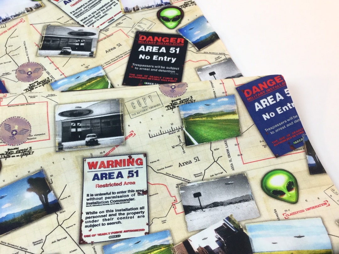 Area 51 Eerie Tan Background, 100% Cotton Fabric ~ Area 51 Collection ...