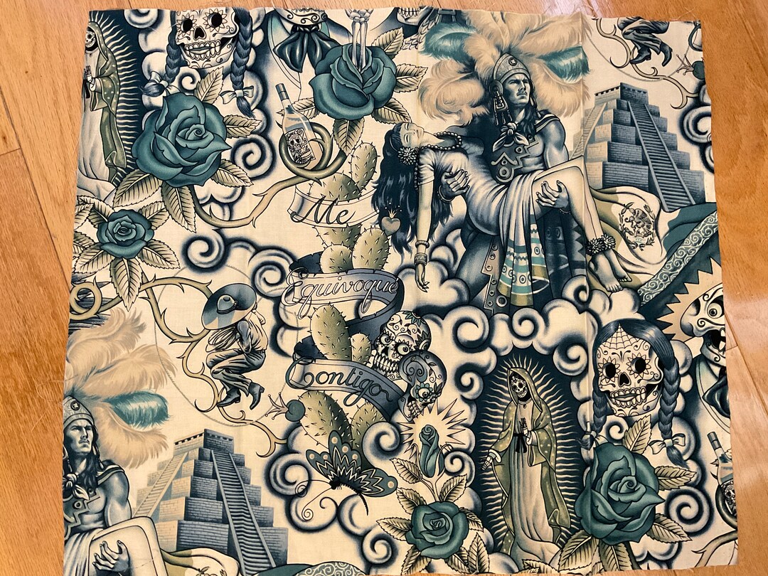 Contigo Aztec Warriors Tattoo Blue Color ~ Nicole's Prints for ...