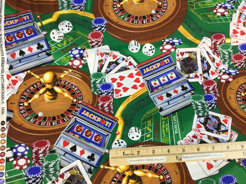 Casino Green Fabric Timeless Treasures Fabrics 100% | Etsy