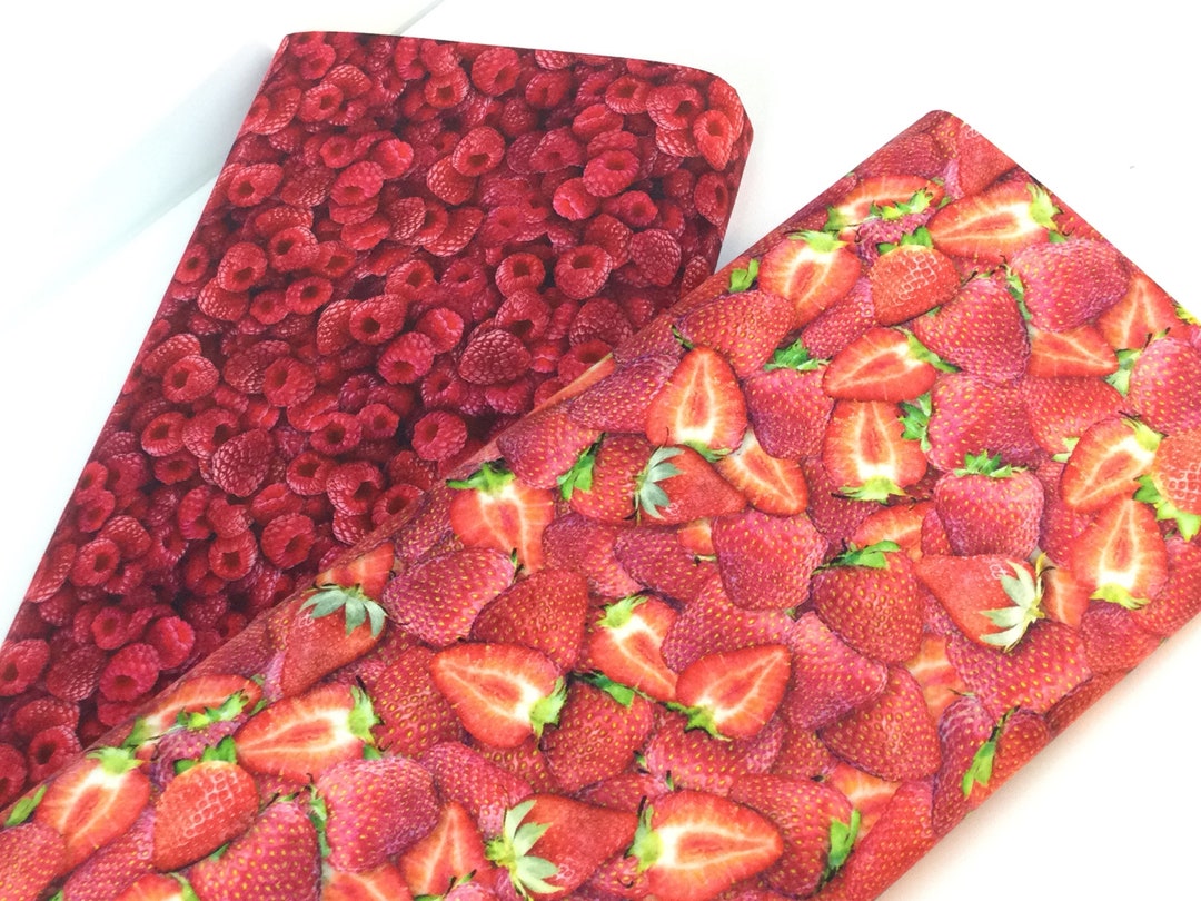 Fresh Strawberry or Raspberry Red Fabric ~ Fresh Collection by Dan ...