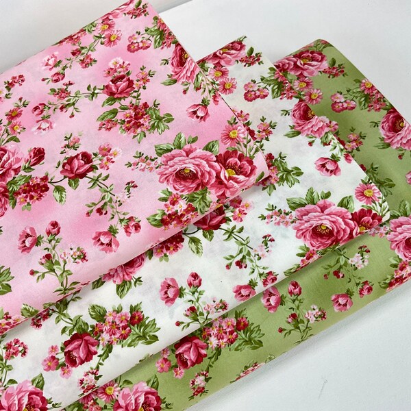 Vintage Rose Fabric - Etsy