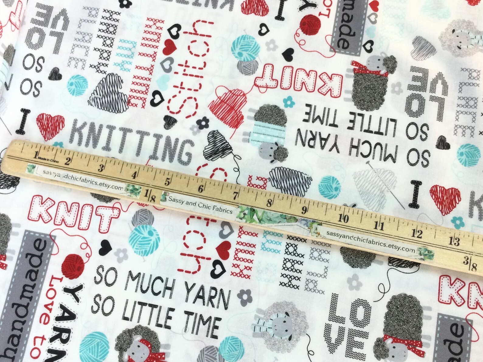 Hand Knitted Words White or Black Fabrics All You Knit is - Etsy