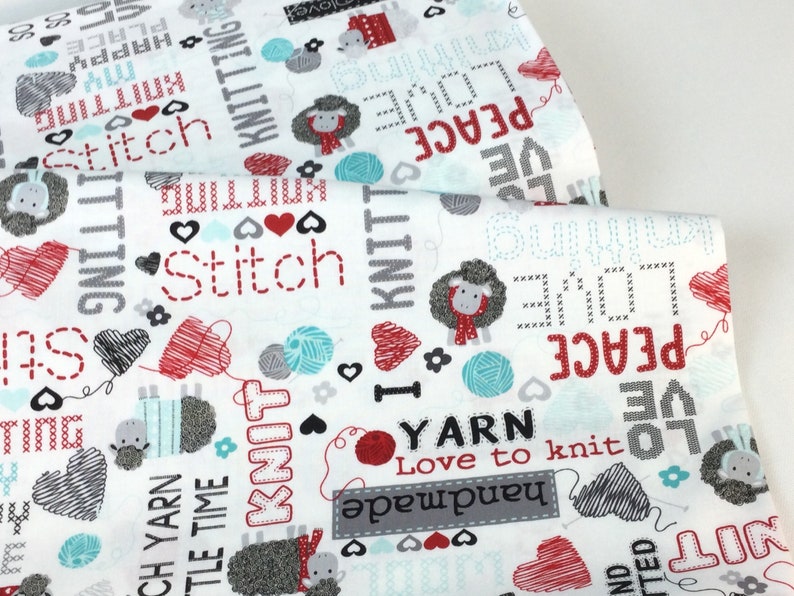 Hand Knitted Words White or Black Fabrics All You Knit is - Etsy