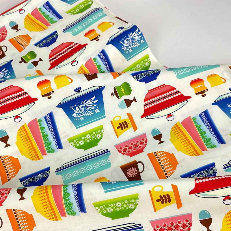 Retro Kitchen Fabric - Etsy