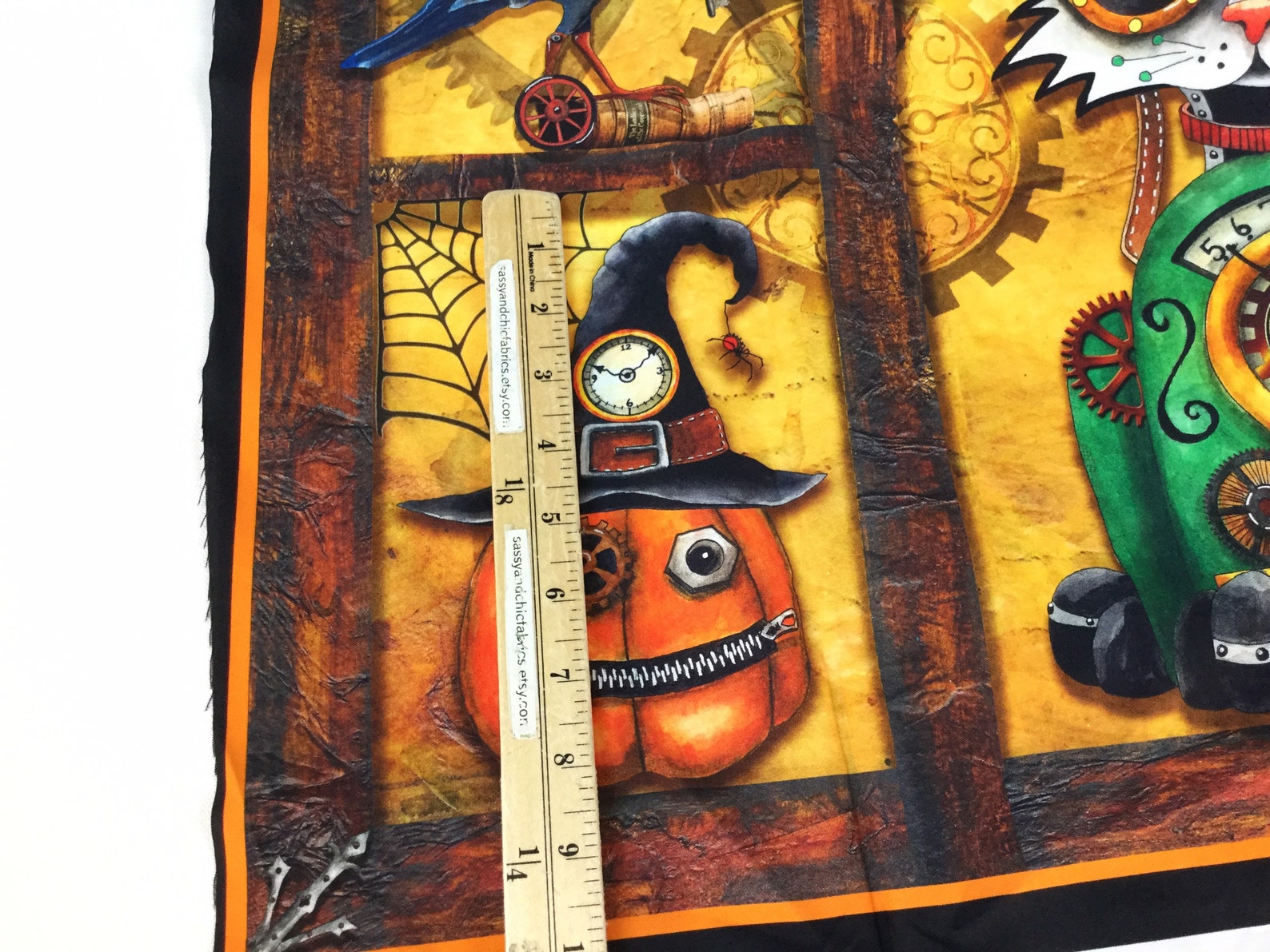 Steampunk Halloween Panel Fabric ~ Steampunk Halloween Collection From ...