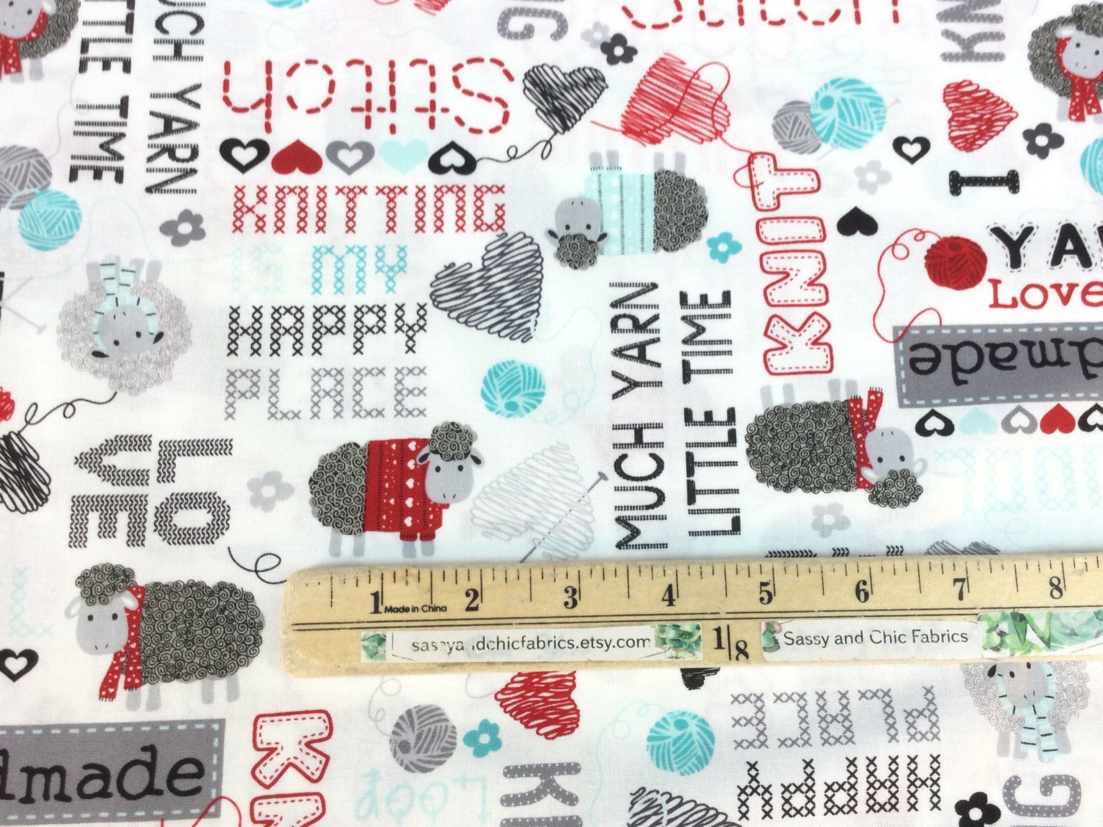 Hand Knitted Words White or Black Fabrics All You Knit is - Etsy