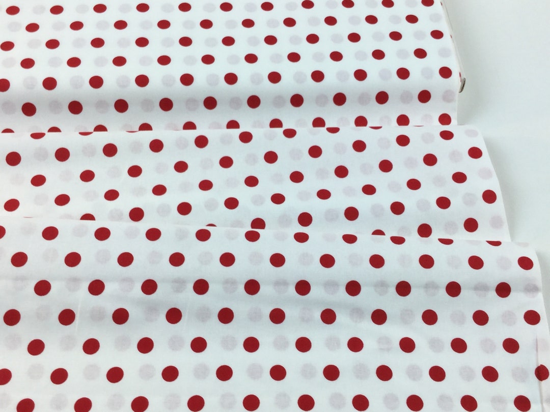 THAT'S IT DOT Peppermint Dots on White Fabric Michael - Etsy