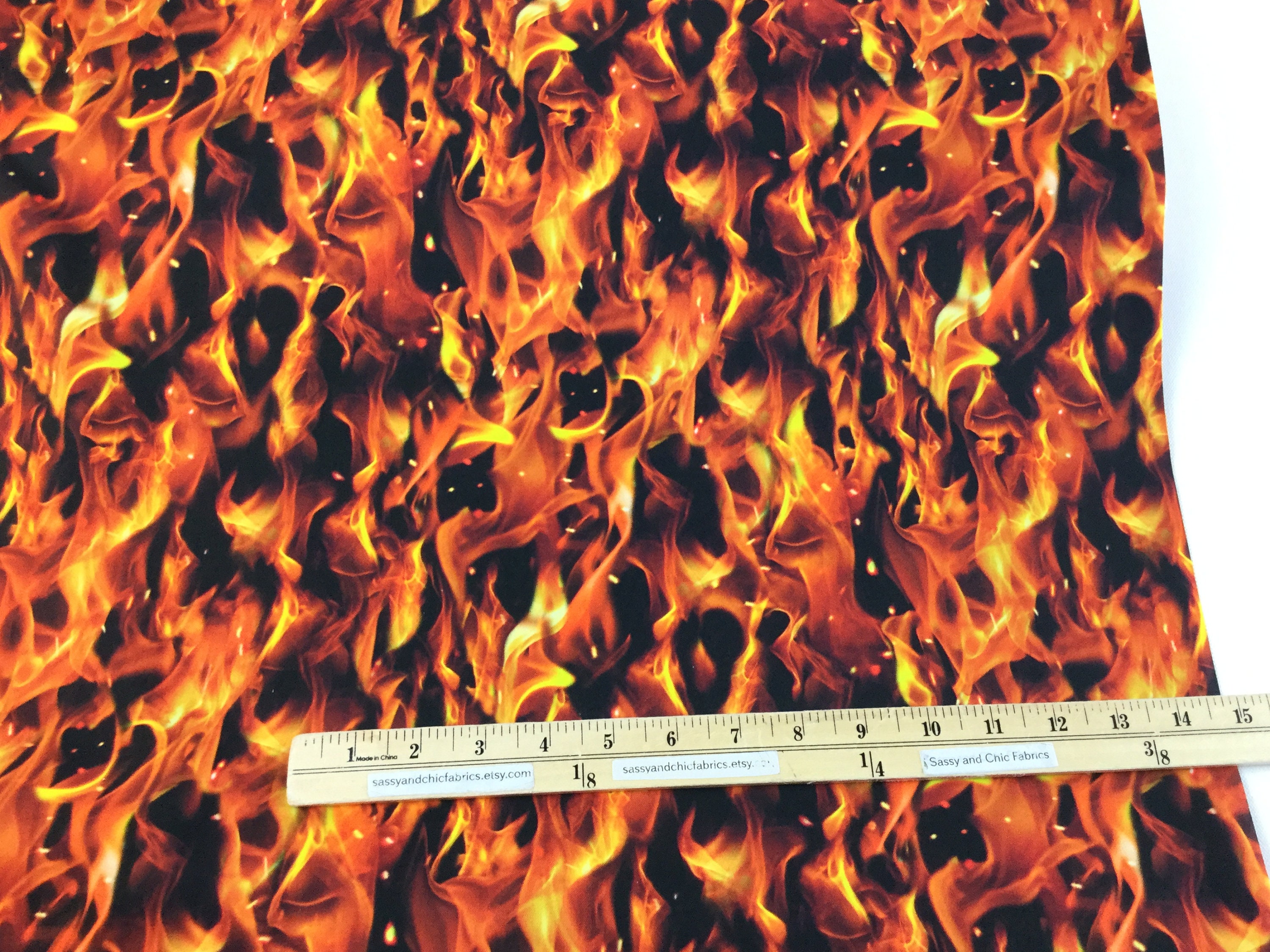 Flame Fabric Blaze Collection for Robert Kaufman 100% - Etsy UK