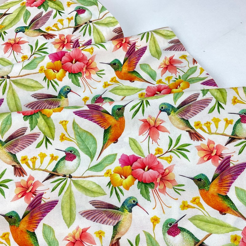 Hummingbird Fabric - Etsy