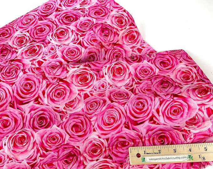 Packed Roses Fuchsia Color, 100% Cotton Fabric ~ Bellerose Collection ...